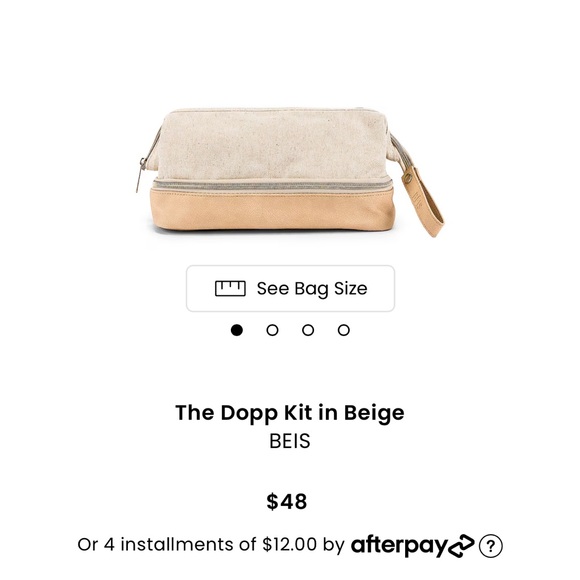 BEIS | Bags | Beis Dopp Kit Beige | Poshmark